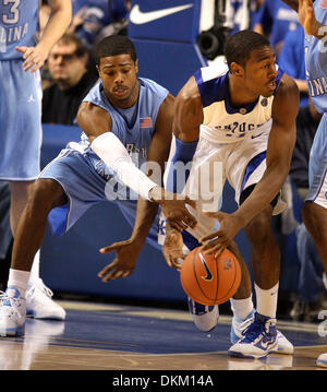 North Carolina's Dexter Strickland, left, pressures East Carolina's ...