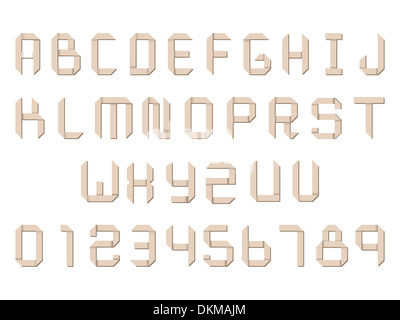 Origami paper alphabet letters set. Vector illustration Stock Photo - Alamy
