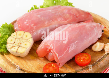 Fresh rabbit meat on cutting board Stock Photo - Alamy