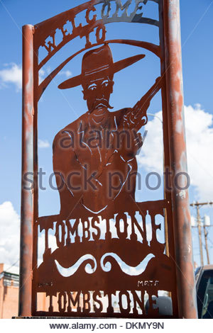 Welcome Sign Tombstone Arizona Stock Photo - Alamy