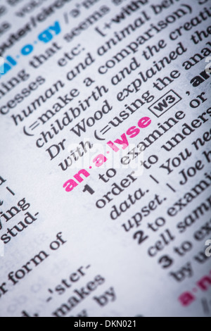 Analyse in vocabulary Stock Photo - Alamy