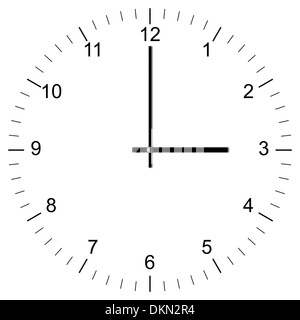 Illustration of a Clock showing 7:00 isolated on white background Stock ...