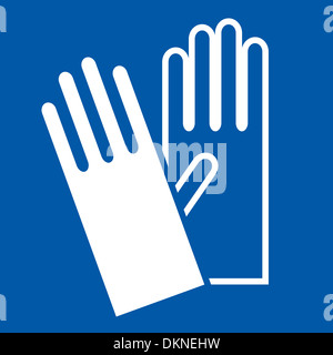 Wear Gloves - Safety Sign, Warning Sign Stock Photo - Alamy