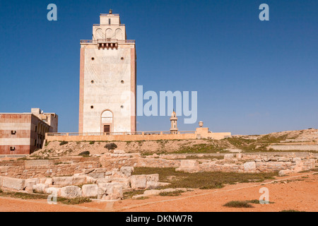 Libya, Benghazi. Lighthouse, built under Italian Rule. Ruins from the ...