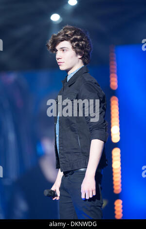 JJ Hamblett and George Shelley of Union J performing on stage during ...