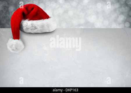 Blank business card on christmas tree branches, new year decor and gift ...