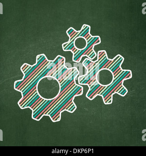 Web development concept: Gears on Digital Paper background Stock Photo ...