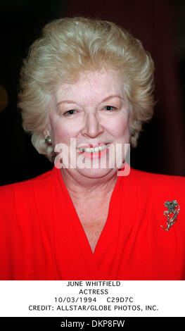 JUNE WHITFIELD.ACTRESS.07/01/1994.B87F21C.CREDIT: ALLSTAR Stock Photo ...
