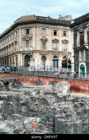 Roman Amphitheater of Catania Stock Photo - Alamy
