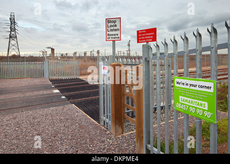 Stop sign at unmanned railway level crossing in the Western Cape South ...