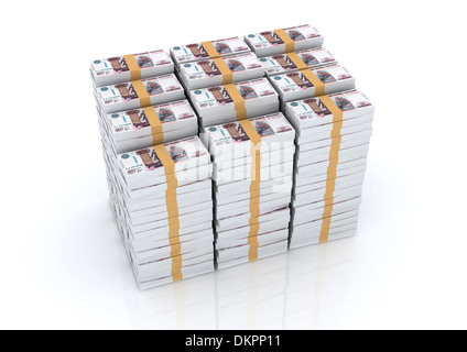 Stacks of 1000 Rubles, russian banknotes illustration Stock Photo - Alamy