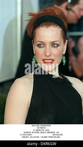 GILLIAN ANDERSON.ACTRESS.S ANGELES, USA.SCREEN ACTORS GUILD AWARDS, LO ...