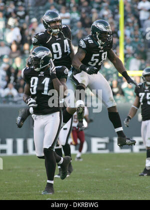 The Philadelphia Eagles celebrate in the end zone after a play against ...