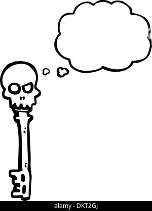 skeleton magic key cartoon vector illustration Stock Vector Image & Art ...