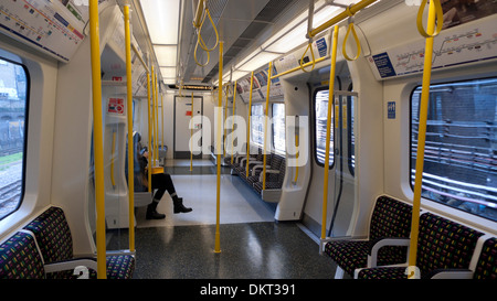 Empty tube train carriage on the London Underground Stock Photo - Alamy