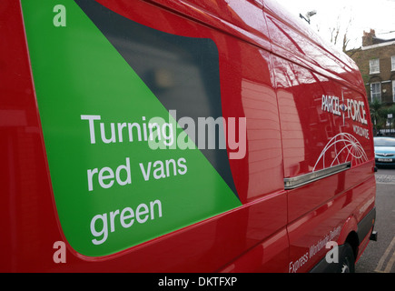 parcel force / royal mail van making a delivery / collection in ...