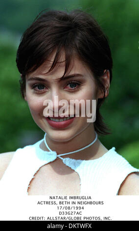 NATALIE IMBRUGLIA.ACTRESS, BETH IN NEIGHBOURS.12/08/1994.D29B23C Stock ...