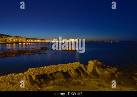 Castro Urdiales at night from Cotolino neighborhood, Castro Urdiales ...