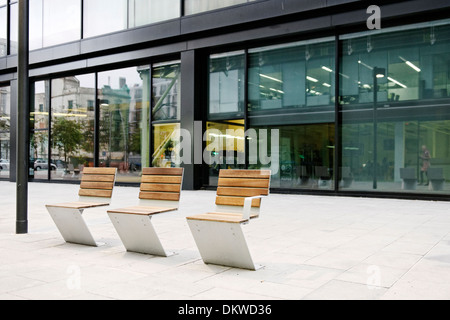 Chairs, 22 @, area of Poblenou, Sant Martí, Barcelona, Spain Stock ...