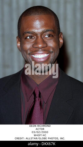 Feb. 3, 2000 - DEON RICHMOND.ACTOR.03/02/2000.W52D13C.CREDIT:(Credit ...