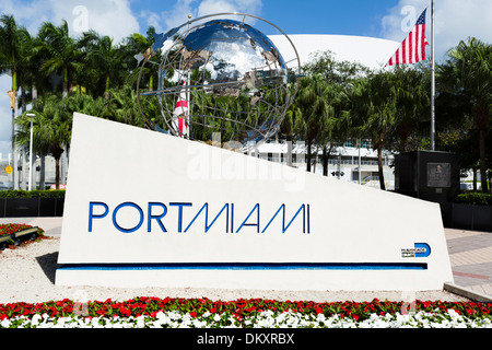 Port of Miami sign Stock Photo - Alamy