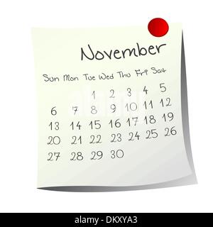 November 11 Calendar Day or Calender Date for Deadline and Appointment ...
