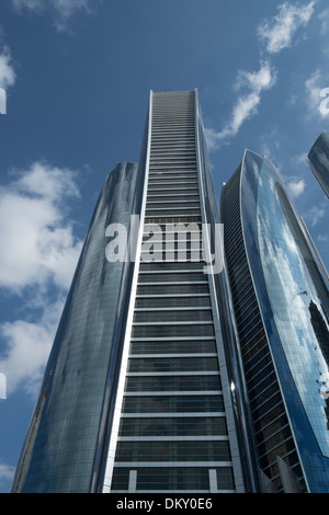 Facades of the Etihad Towers complex, Al Khubeira, Abu Dhabi, UAE Stock ...