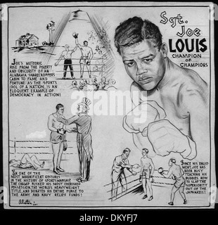 Heavyweight boxing champion Joe Louis, left, whispers advice to six ...