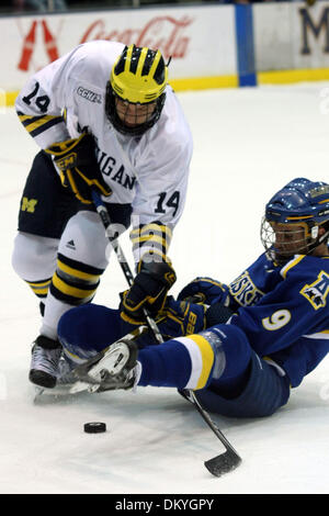 Michigan forward Brian Lebler (14) during game action. Miami defeated ...