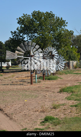 Windmill Fence along old Route 66, Erick, Oklahoma Stock Photo - Alamy