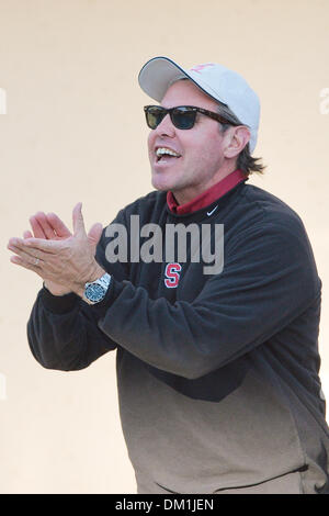 Stanford head coach John Vargas during a water polo match at the Avery ...
