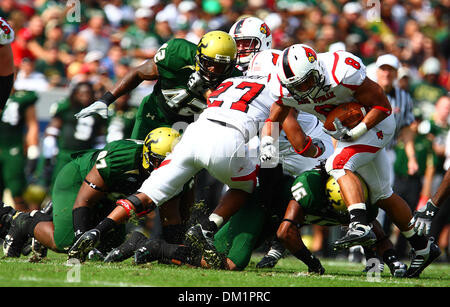 Louisville running back Darius Ashley #8 runs the ball during the first ...