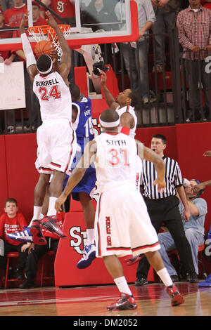 St. John's forward Justin Burrell #24 looks to the net. Seton Hall ...