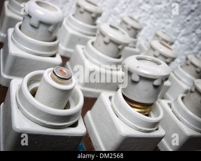 old electric fuse panel Stock Photo - Alamy