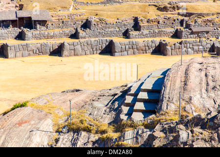 Inca Wall in SAQSAYWAMAN Peru South America. Example of polygonal ...
