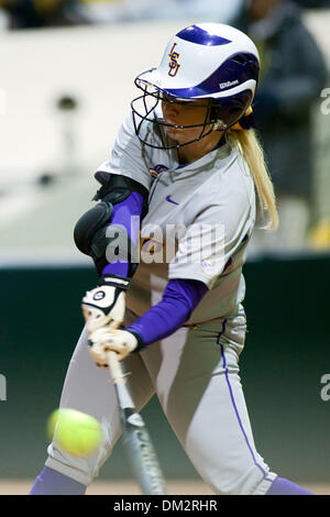 Louisiana-Monroe at LSU; LSU outfielder Ashley Langoni celebrates with ...
