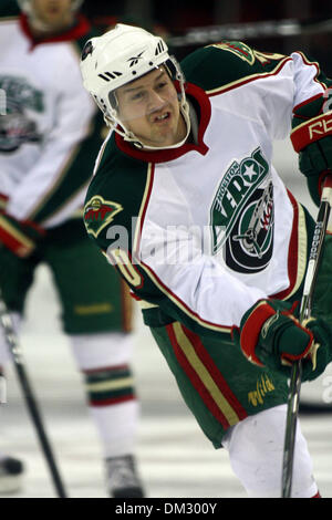 Houston Aeros Center Chad Rau (20) calls for a pass at the point. The ...