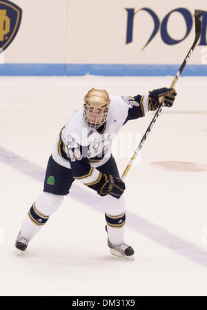 Notre Dame Defenseman Ian Cole (28) in game action between the Notre ...