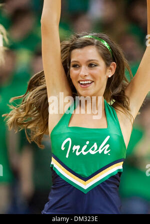 Notre Dame dance team member during game action between the Notre Dame ...
