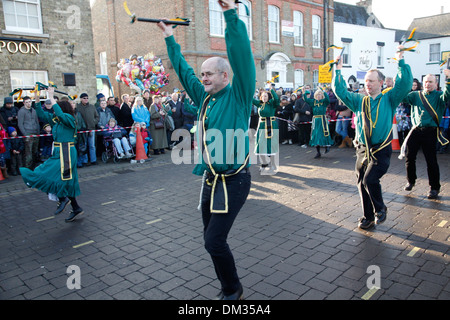 The Chiltern 100s Morris Men perform at the Whittlesey Straw Bear ...