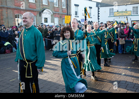 The Chiltern 100s Morris Men perform at the Whittlesey Straw Bear ...