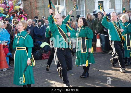 The Chiltern 100s Morris Men perform at the Whittlesey Straw Bear ...