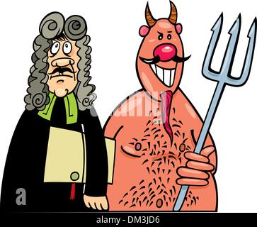 Illustration of devil and his advocate Stock Vector Image & Art - Alamy