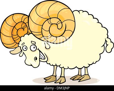 cartoon Illustration of funny ram Stock Vector Image & Art - Alamy