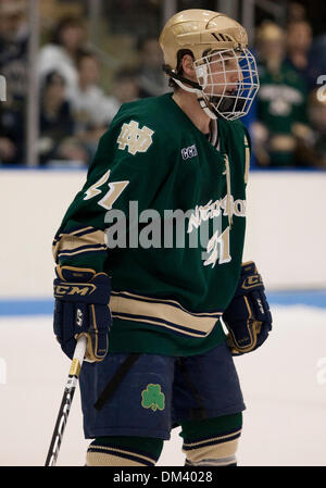 Notre Dame Center Kevin Deeth (21) in game action between the Notre ...