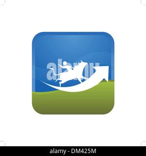 Stick Figure Bull Riding Vector illustration , Cartoon Bull and Rider ...
