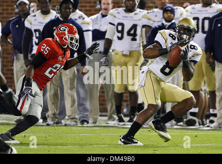 Georgia Tech wide receiver Demaryius Thomas (8) runs after a catch at ...