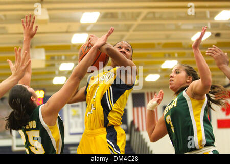 Siena's Cristina Centeno (25) goes for the basket at Canisius's Ashley ...