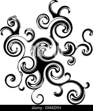Editable vector illustration of a curly design element Stock Vector ...
