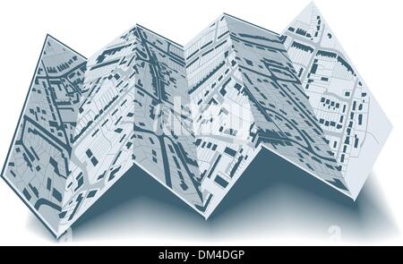Folding street map Stock Vector Image & Art - Alamy